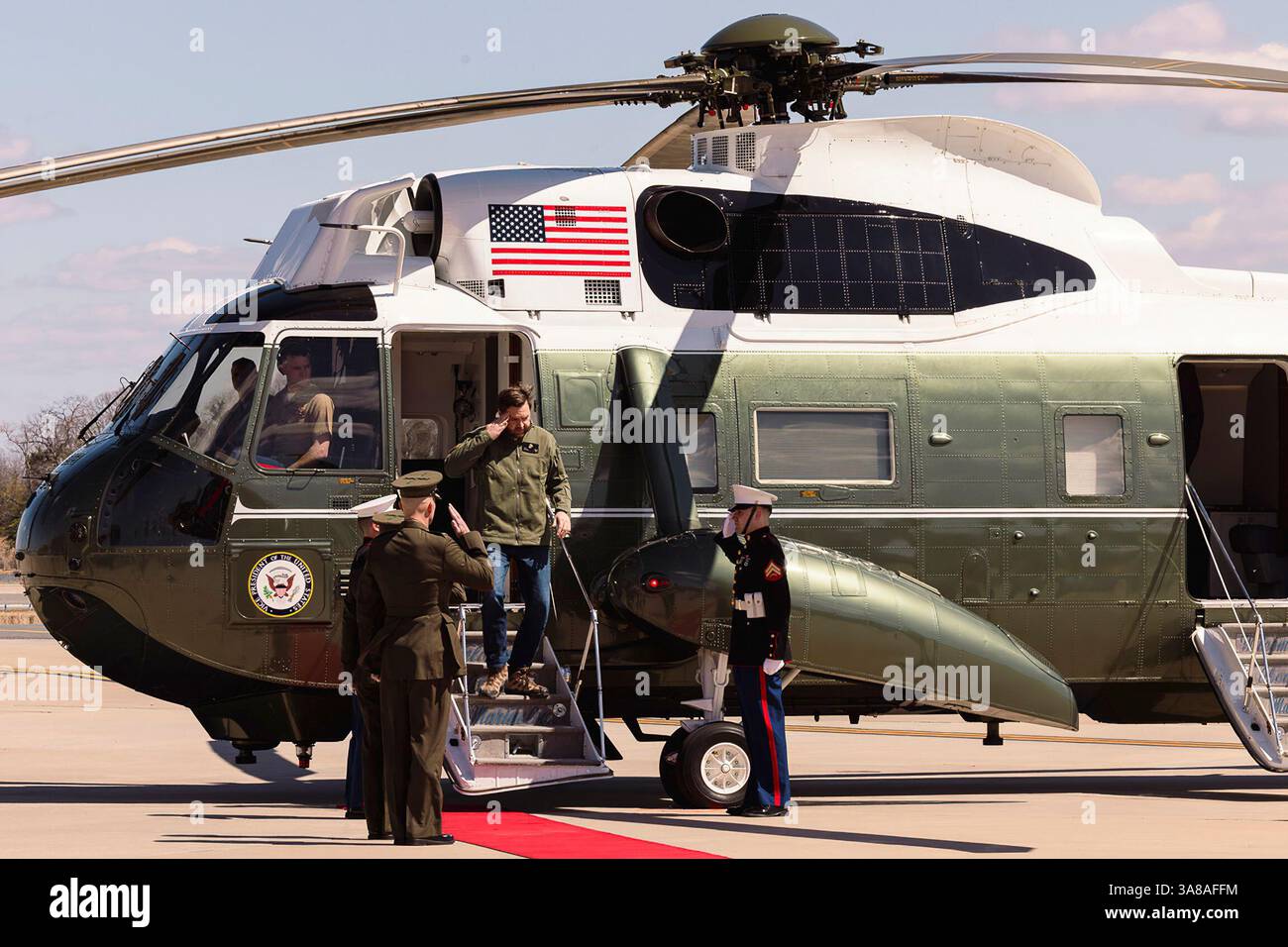 The 50th U.S. Vice President JD Vance arrives at Marine Corps Air ...
