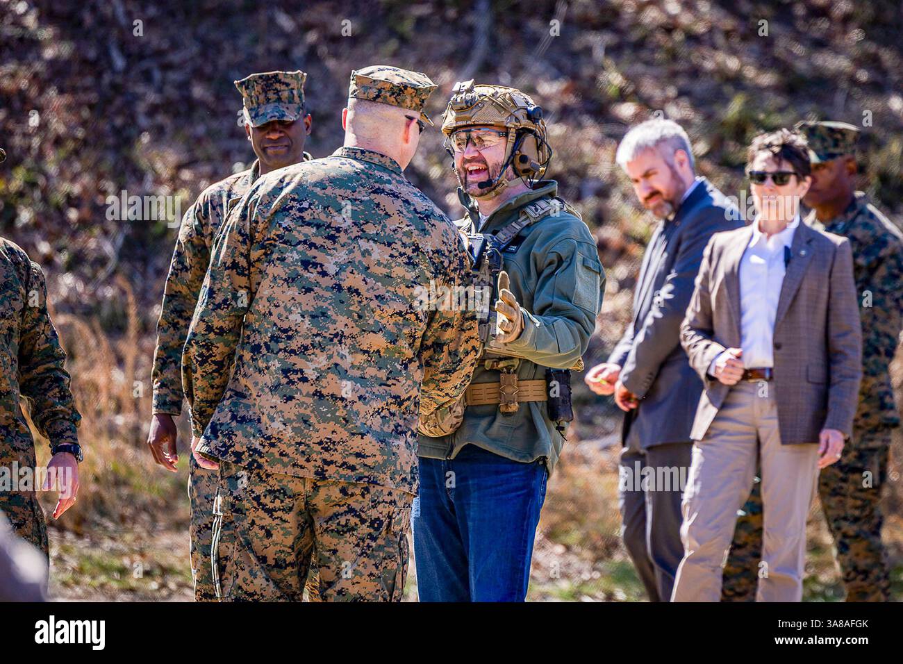 JD Vance, the Vice President of the United States, shakes hands with U ...