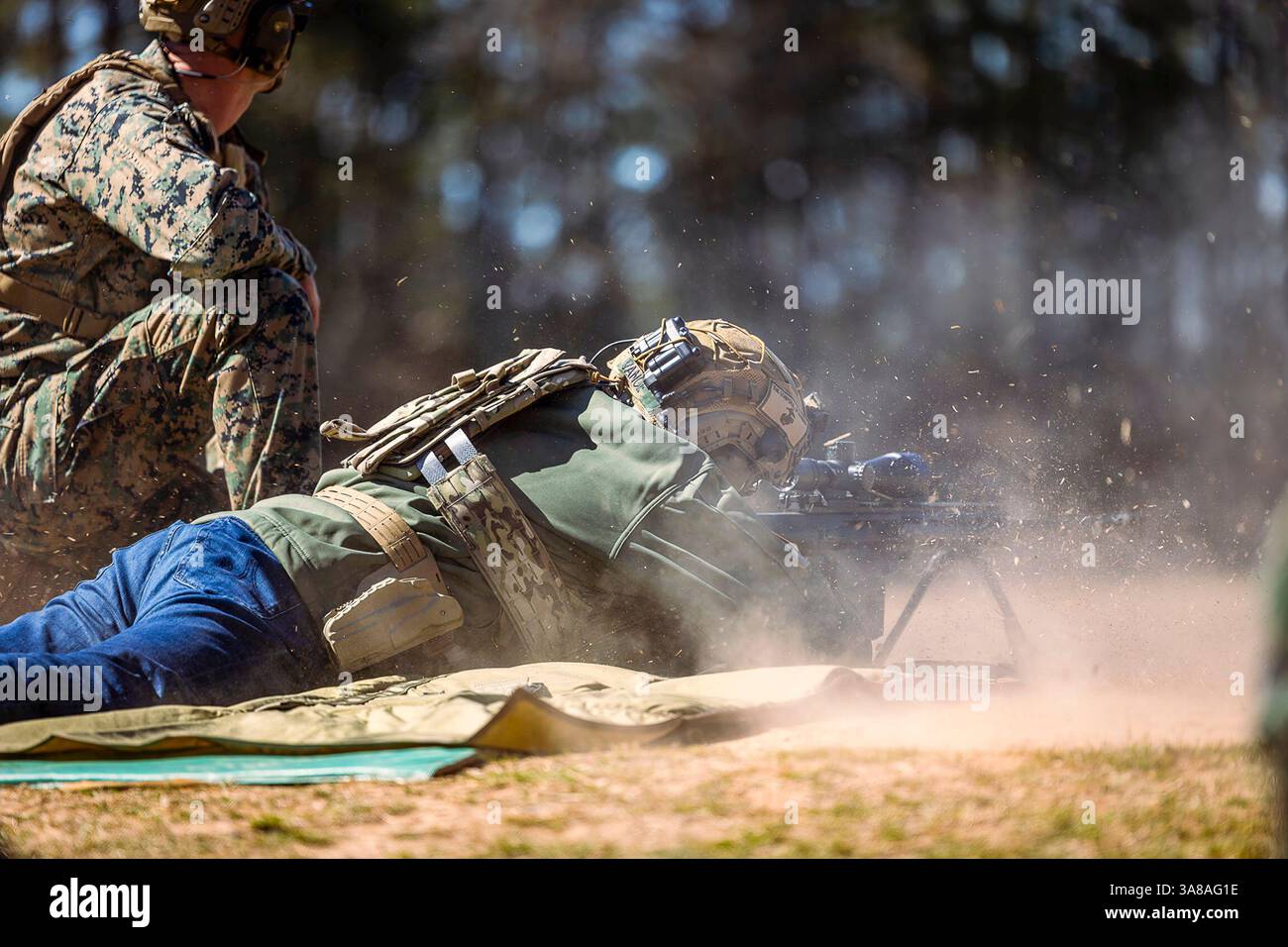 JD Vance, the Vice President of the United States shoots the M107 .50 ...