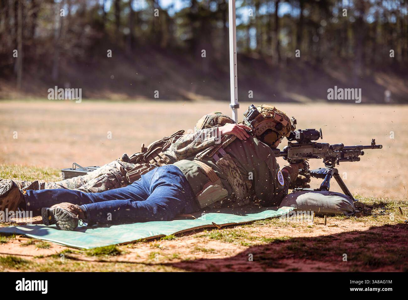 JD Vance, the Vice President of the United States, shoots the M240B ...