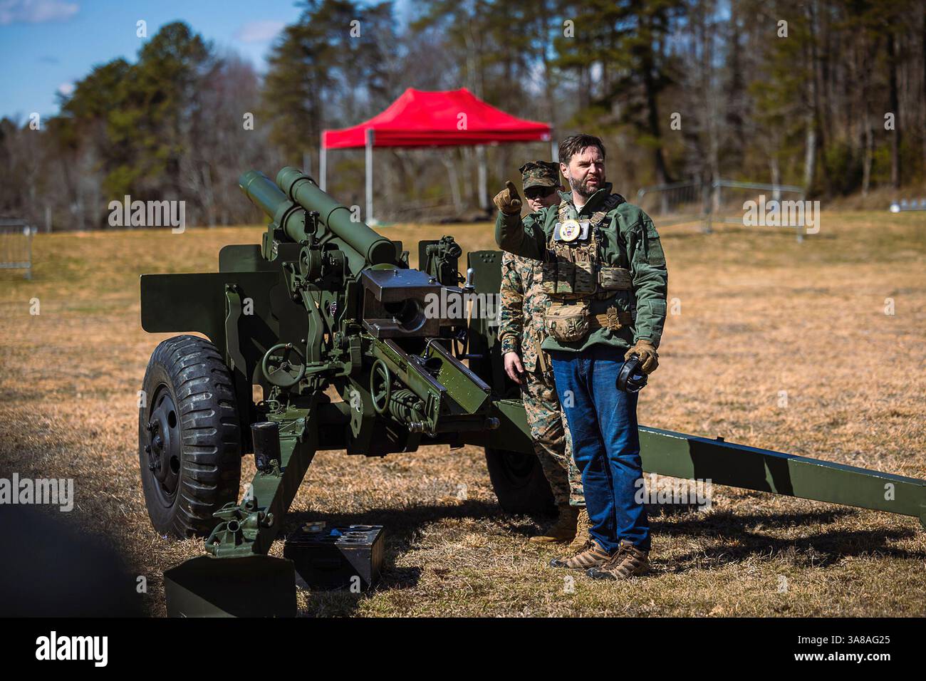 JD Vance, the Vice President of the United States, prepares to fire the ...