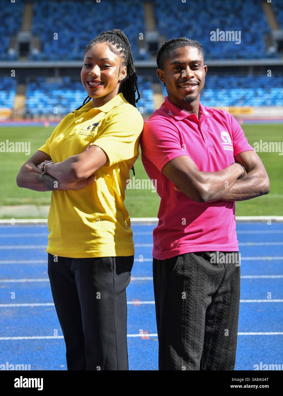 World Athletics Indoor gold medalist Amber Anning and World Athletics ...