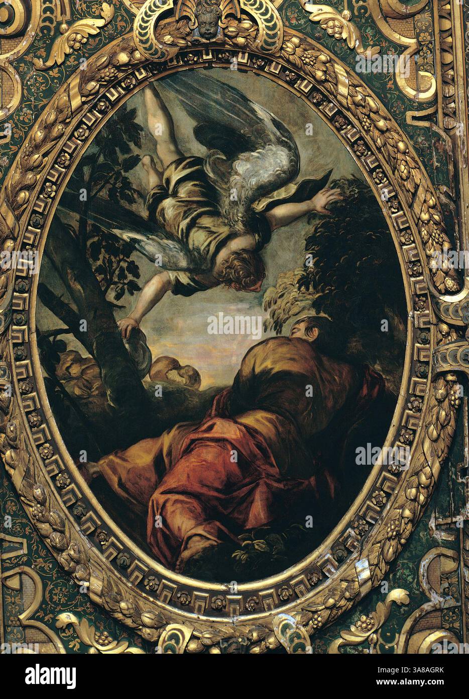 Robusti Jacopo known as Tintoretto, Elijah Fed by the Angel, 1577, 16th ...