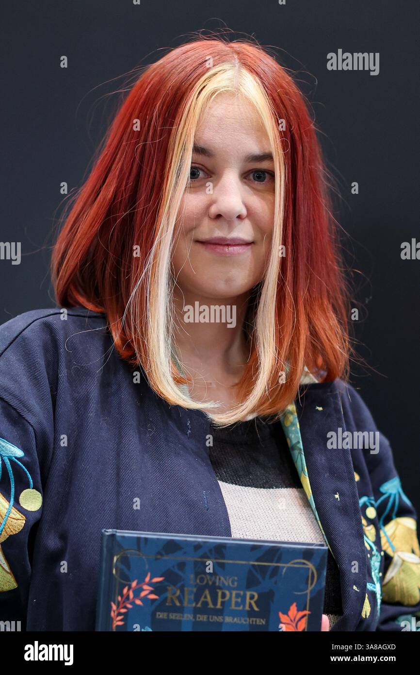 Leipzig, Germany. 28th Mar, 2025. Jenny Jinya, German comic artist, is ...