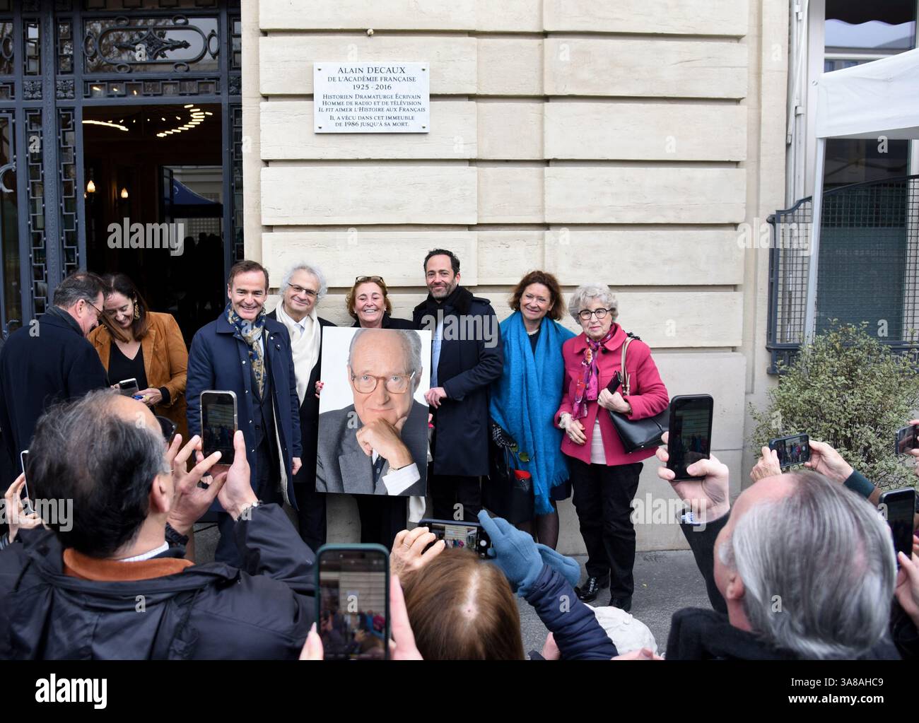 Paris, France. 28th Mar, 2025. Laurent Decaux and Anne Hidalgo unveils ...