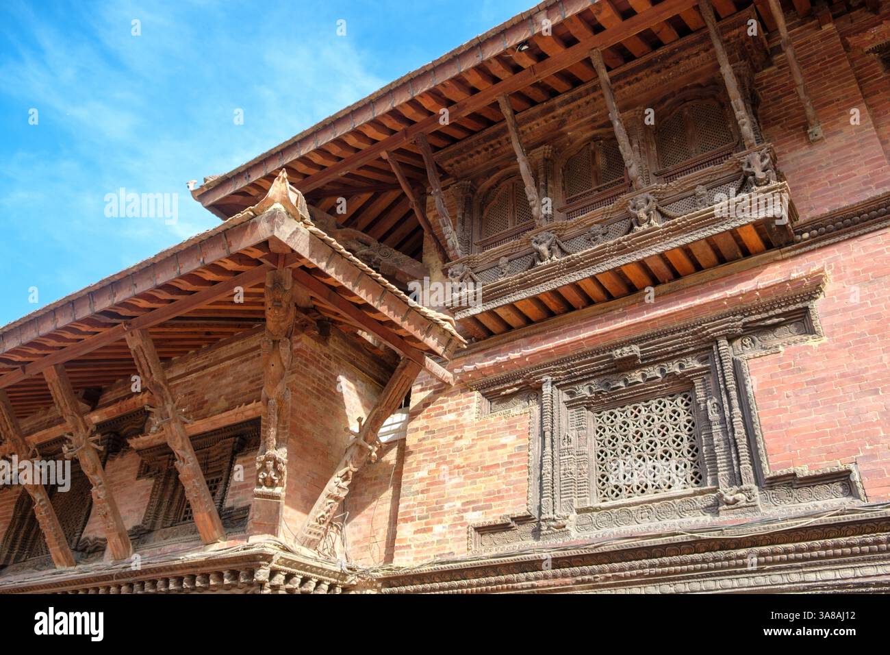 Traditional Newari architecture in Nepal, featuring elaborate wood ...
