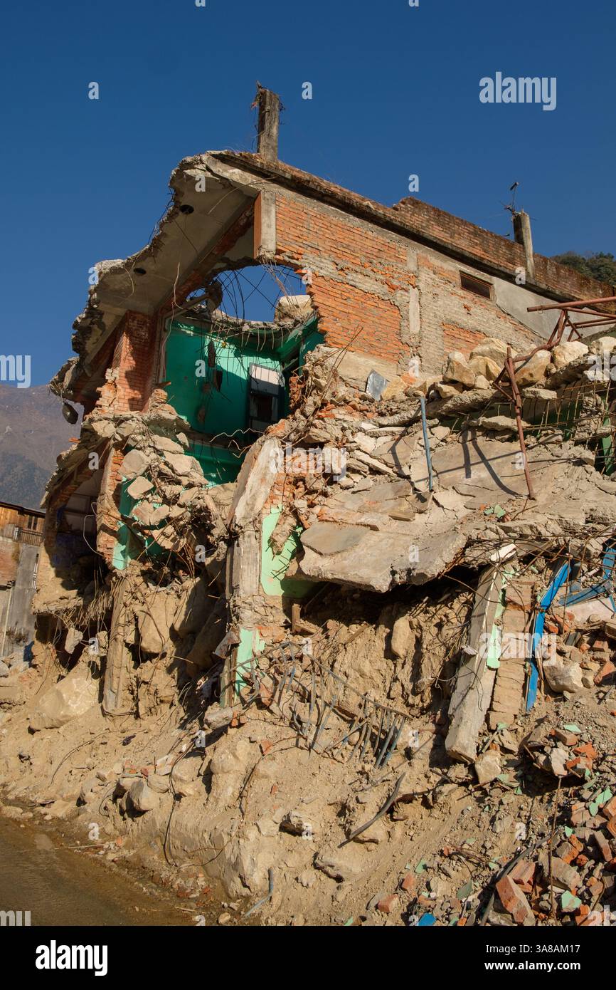 The devastating aftermath of an earthquake is visible in the ruins of ...