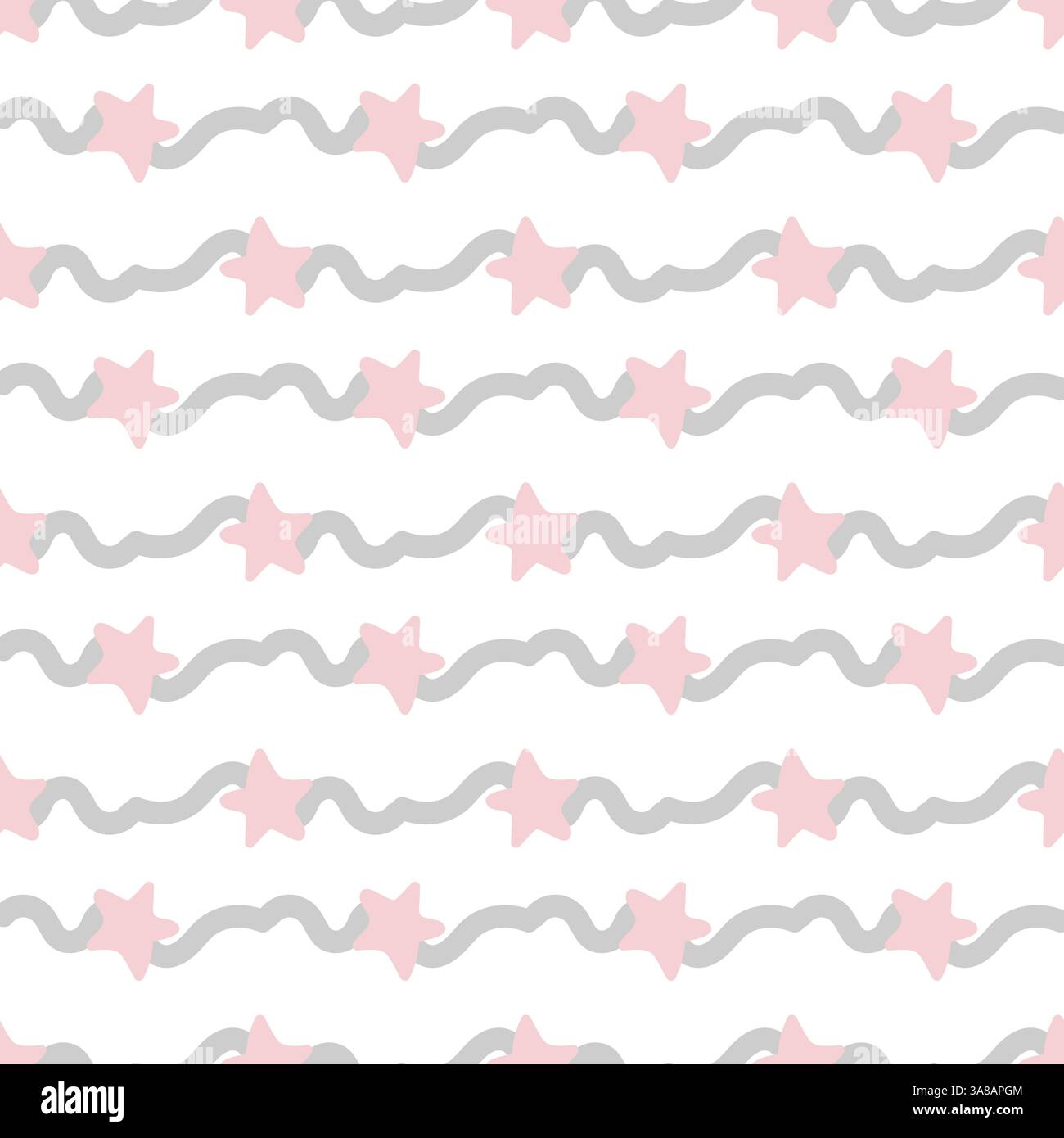 Seamless pattern in minimalist style. Wavy lines. A timeless design ...