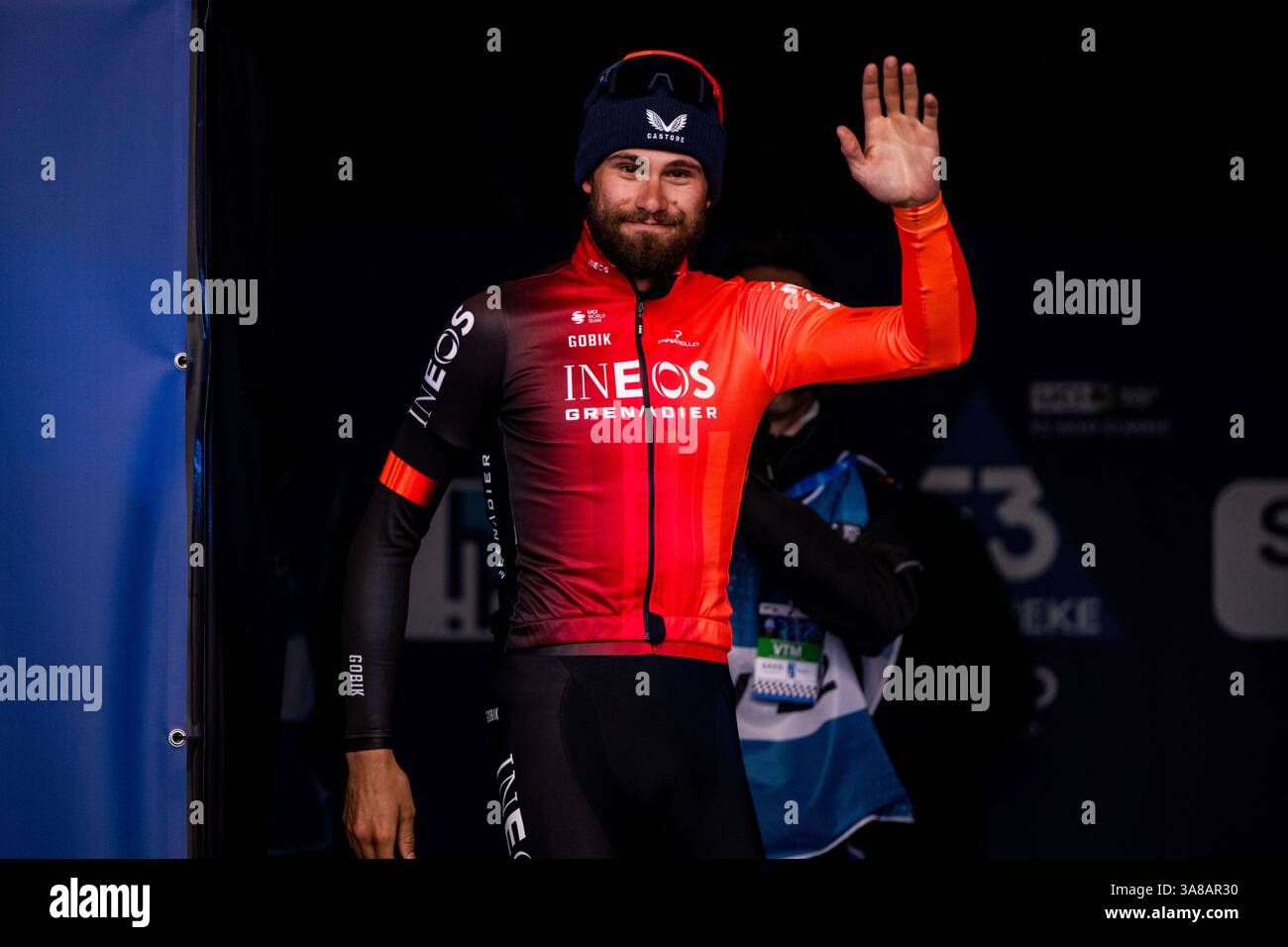 Harelbeke, Belgium. 28th Mar, 2025. Italian Filippo Ganna of Ineos ...