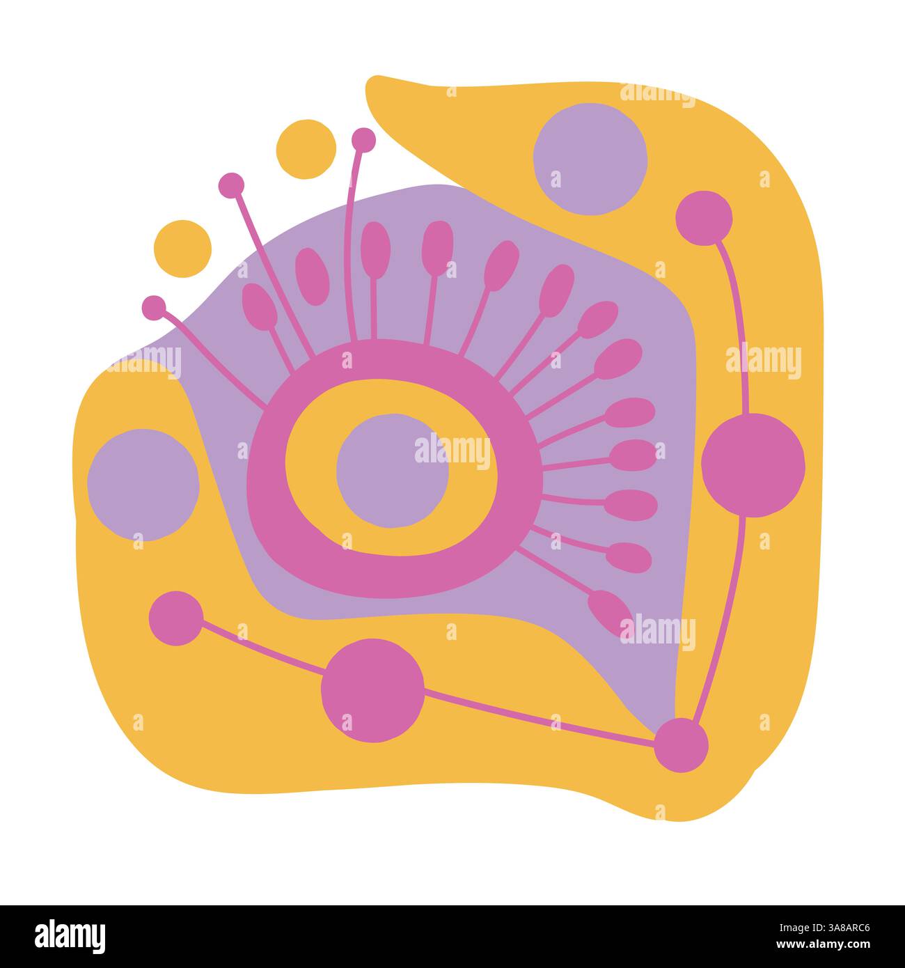 Abstract colorful hand-drawn whimsical design element Stock Vector ...