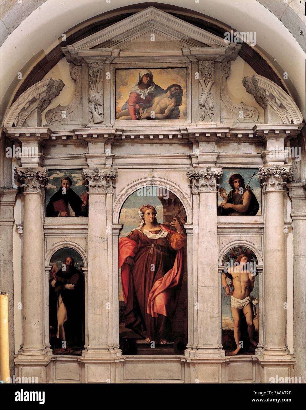 Negretti Jacopo known as Palma the Elder, Polyptych of St Barbara, 1524 ...