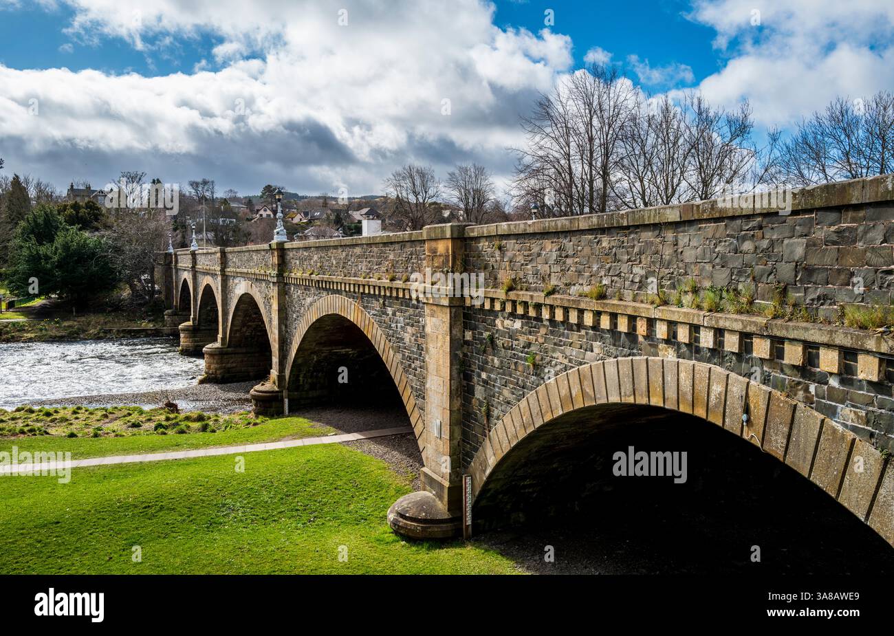 The river Tweed in Peebles, Scottish Borders, Scotland Stock Photo - Alamy