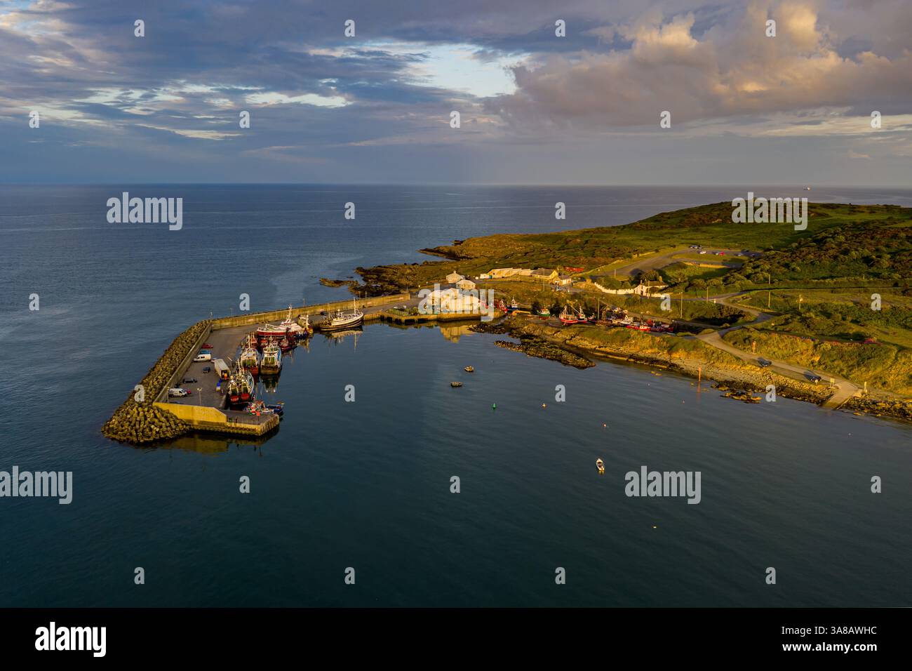 Aerial View Over Clogherhead, Oriel Port, Louth Ireland Stock Photo - Alamy