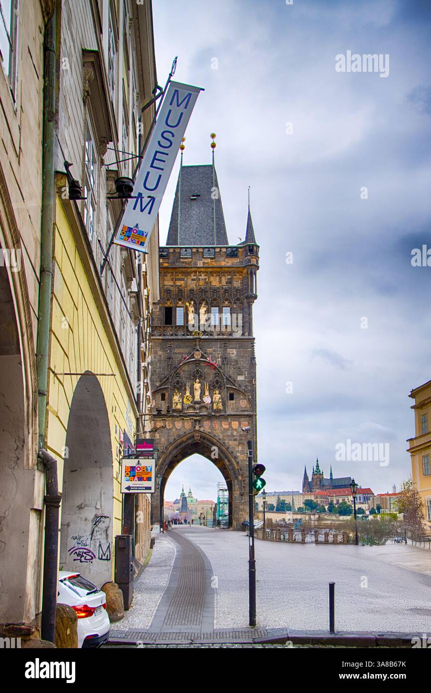 Old Town Bridge Tower at the beginning of the Charles Bridge and with ...