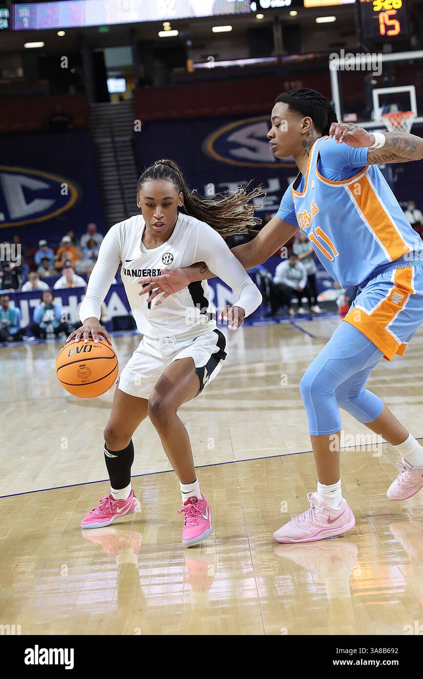 GREENVILLE, SC - MARCH 06: Vanderbilt Commodores guard Mikayla Blakes (1) during the SEC women's ...