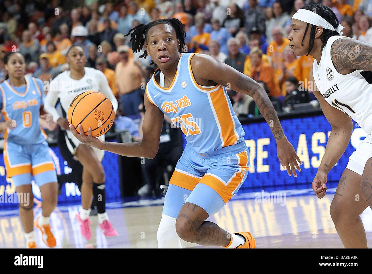 GREENVILLE, SC - MARCH 06: Tennessee Volunteers guard Talaysia Cooper (55) during the SEC women ...