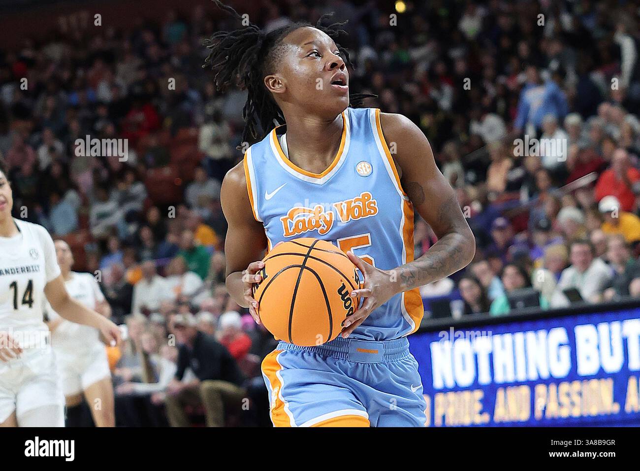 GREENVILLE, SC - MARCH 06: Tennessee Volunteers guard Talaysia Cooper (55) during the SEC women ...