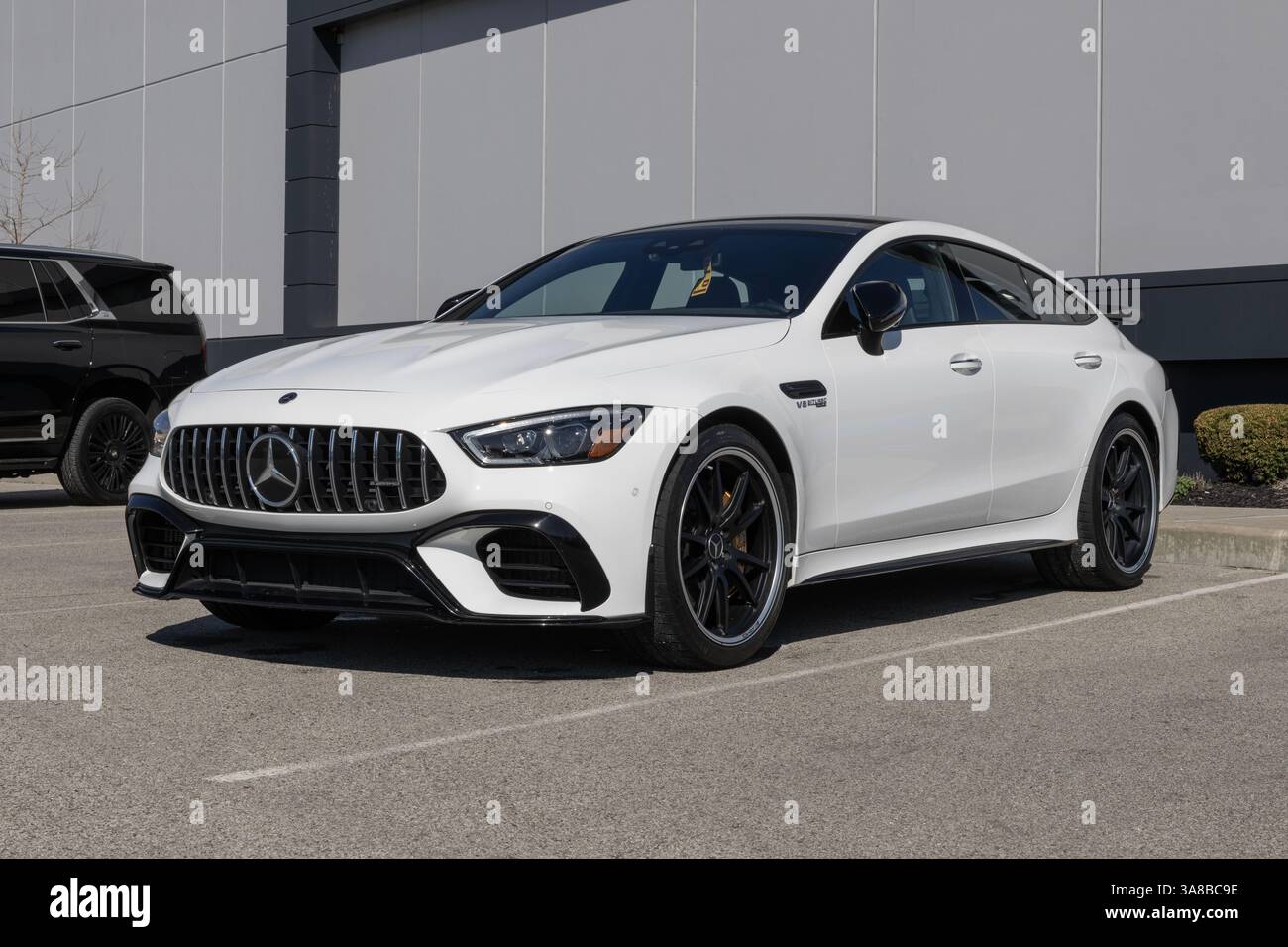 Indianapolis - March 26, 2025: Mercedes-Benz AMG GT 63 S display at a ...