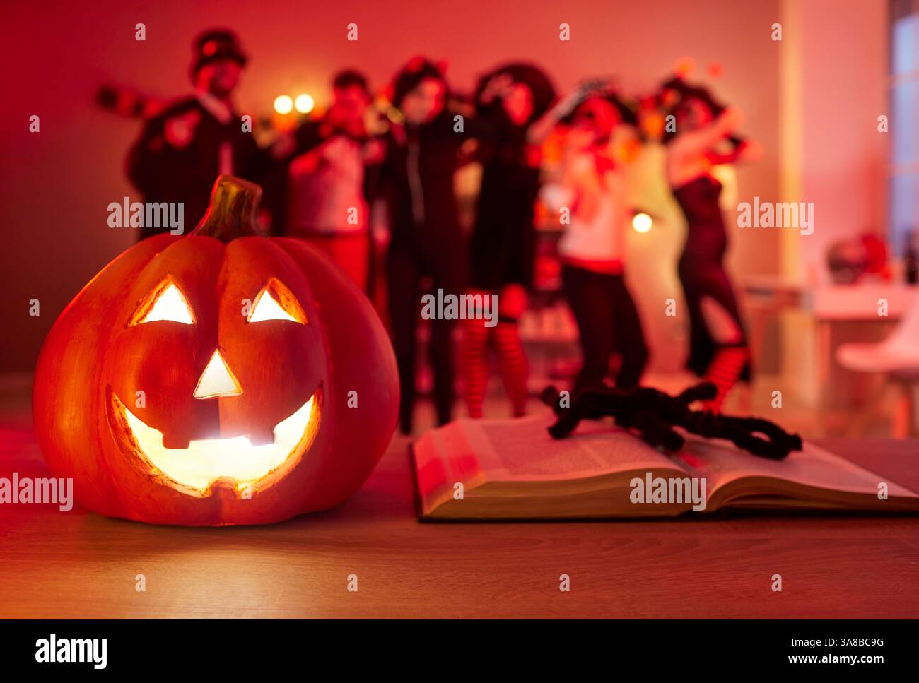 Jack lantern Happy Halloween party fun, friends group cosplay costume ...