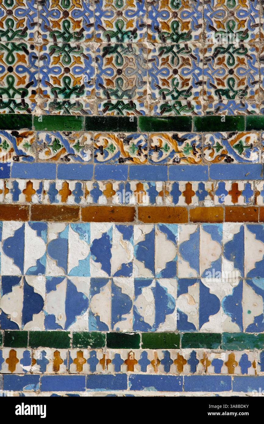 December 30, 2006 - Seville, Spain - Detail of tiles, Central Patio ...