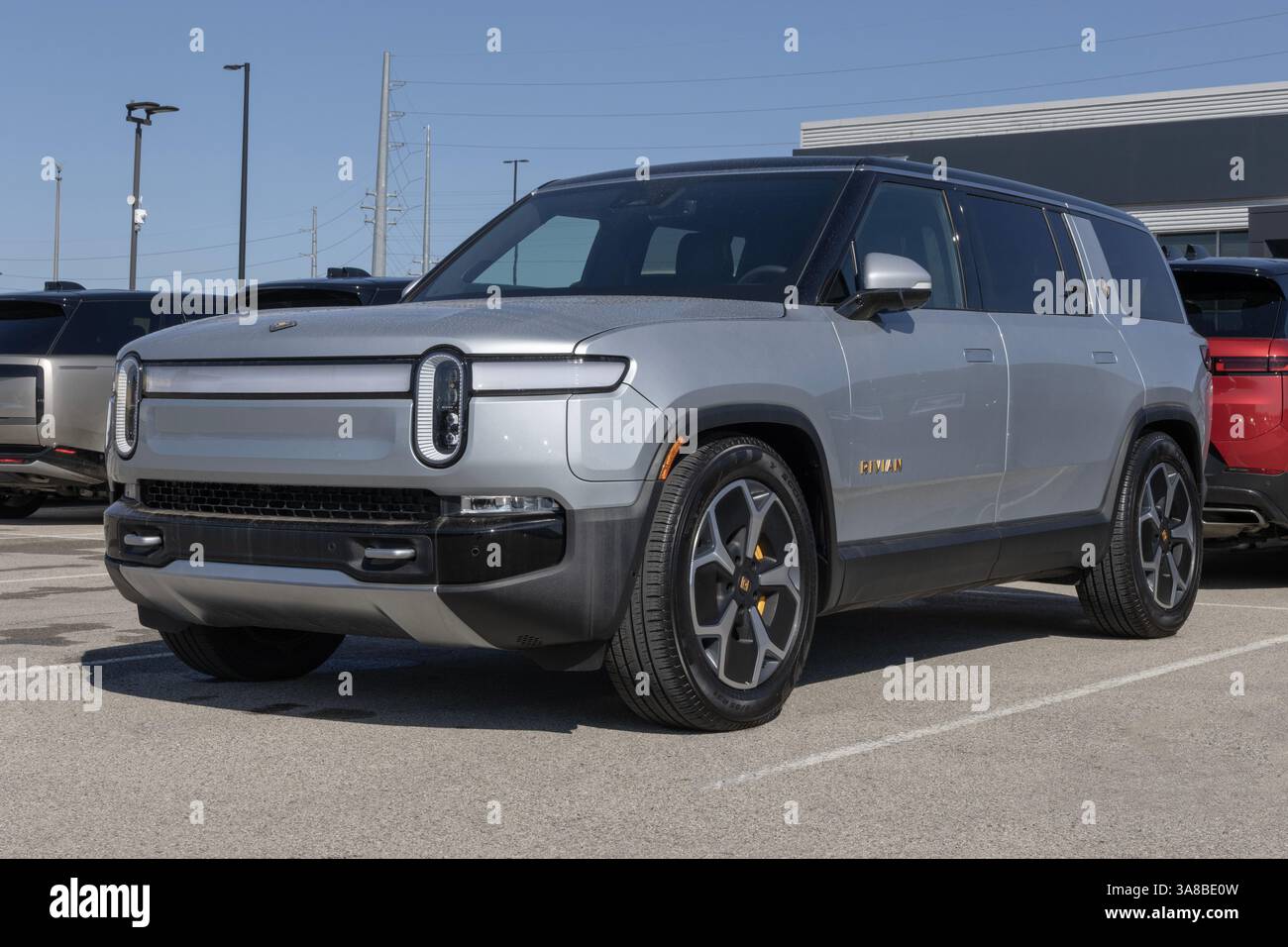Indianapolis - March 26, 2025: Rivian R1S Adventure all-electric SUV ...