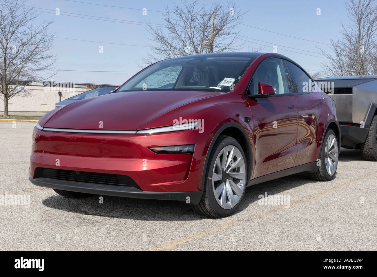 Indianapolis - March 26, 2025: Tesla Model Y display at a dealership ...