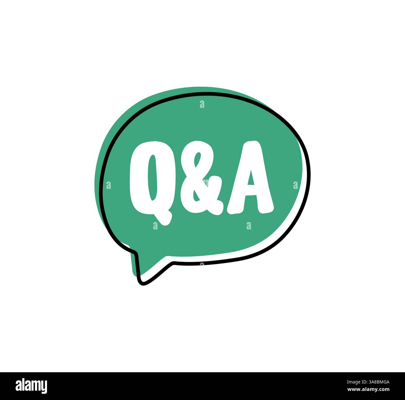 Q&A. Badge, icon, logo vector design illustration on white background ...