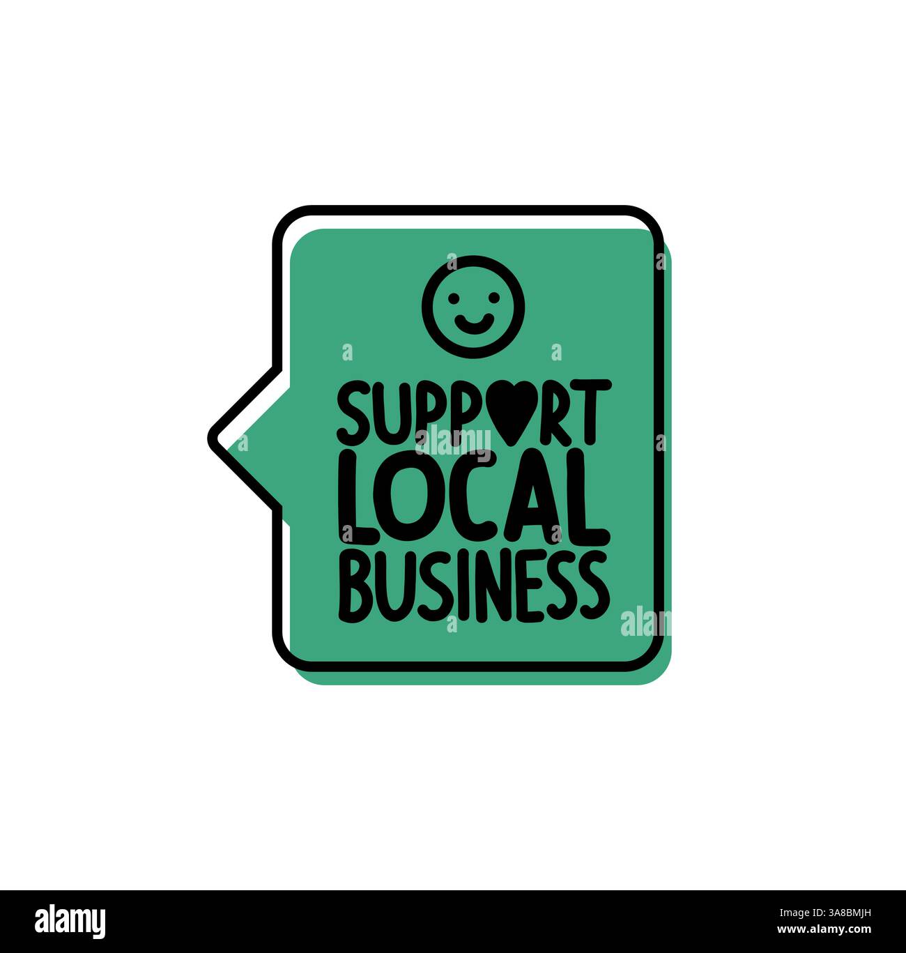 Support Local Business. Badge, icon, logo vector design illustration on ...