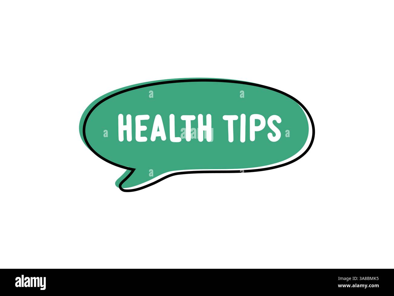 Health Tips. Badge, icon, logo vector design illustration on white ...