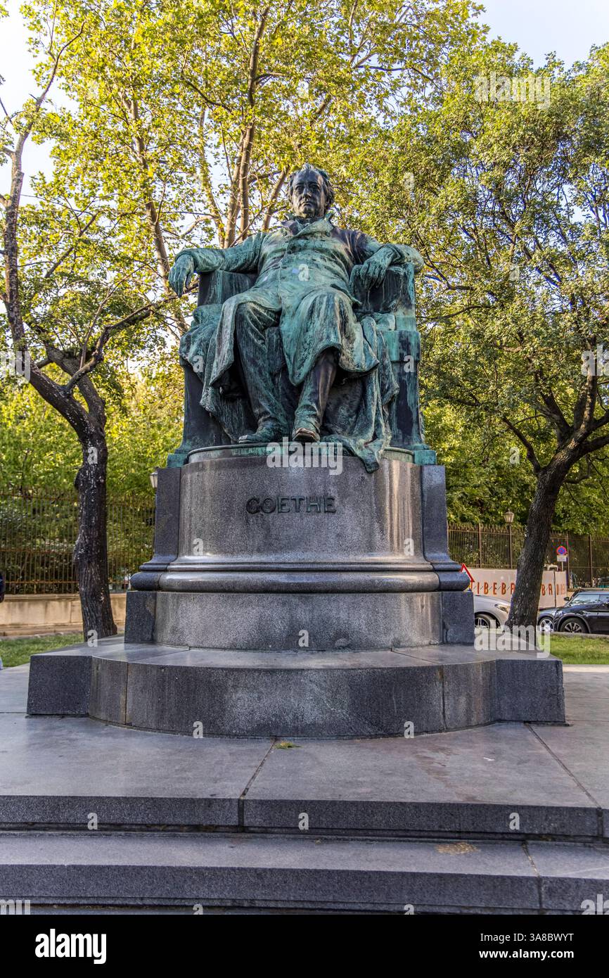 Vienna , Austria - July 7, 2023: Statue of the famous German writer ...