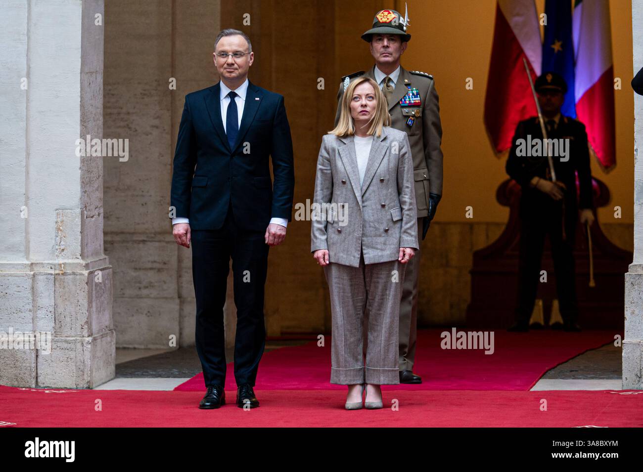 Italian Prime Minister Giorgia Meloni meets Poland's President Andrzej ...