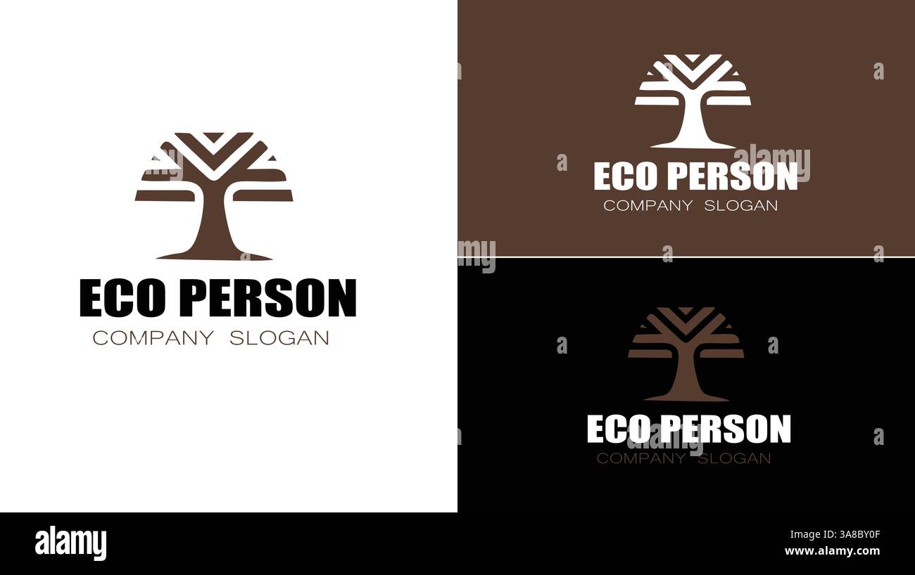 Eco Person Tree Logo, Tree of life logo design template Stock Vector ...