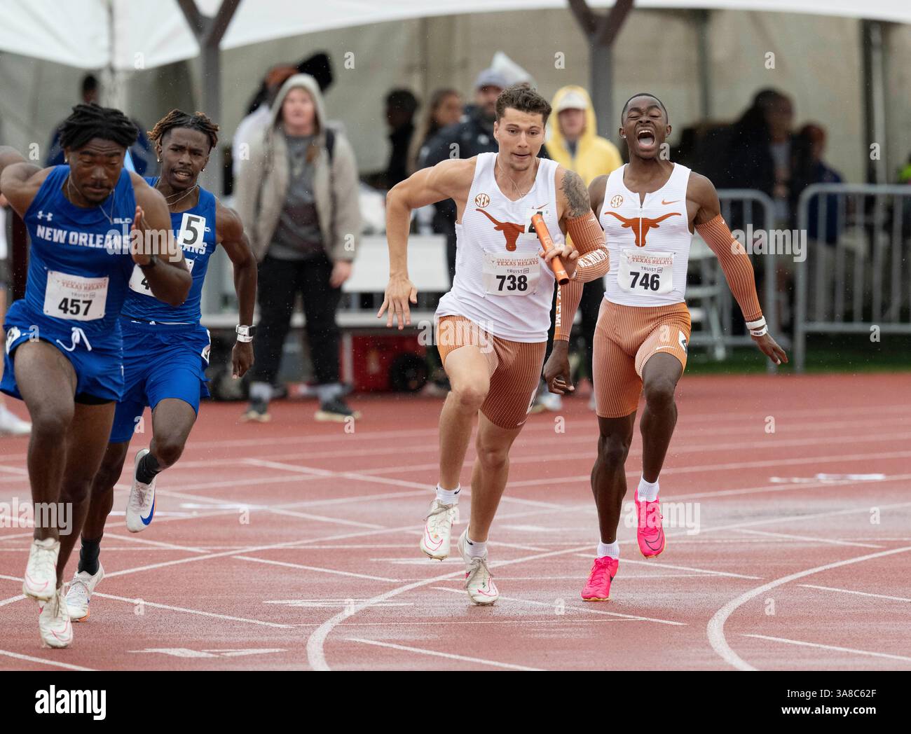 Austin Texas USA, March 28 2025: University of Texas runner #746 ...