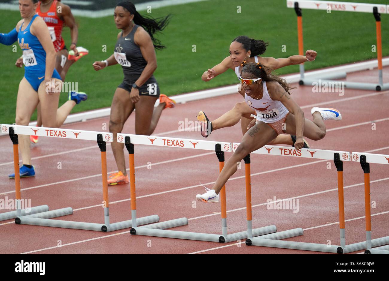 Austin Texas USA, March 28 2025: University of Texas runner #1649 AKALA ...