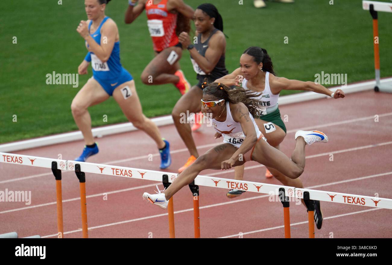 Austin Texas USA, March 28 2025: University of Texas runner #1649 AKALA ...