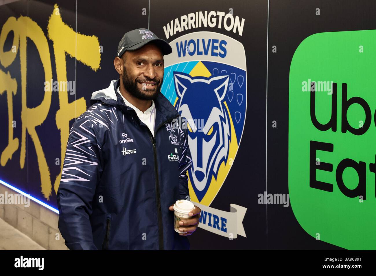 Warrington, UK. 28th Mar, 2025. Rodrick Tai of Warrington Wolves ...