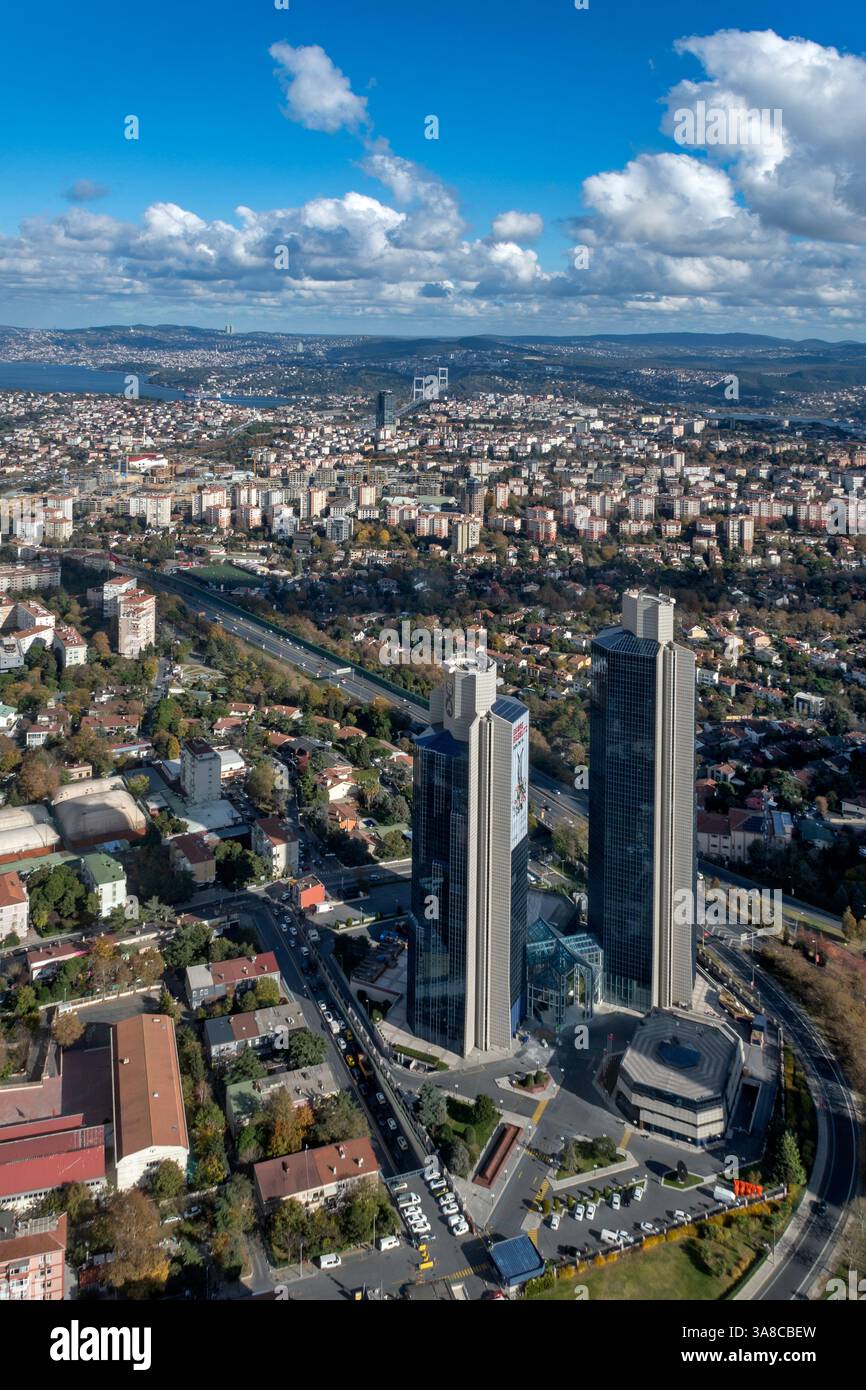 Stunning Aerial View of the Levent Financial Area in Besiktas district ...