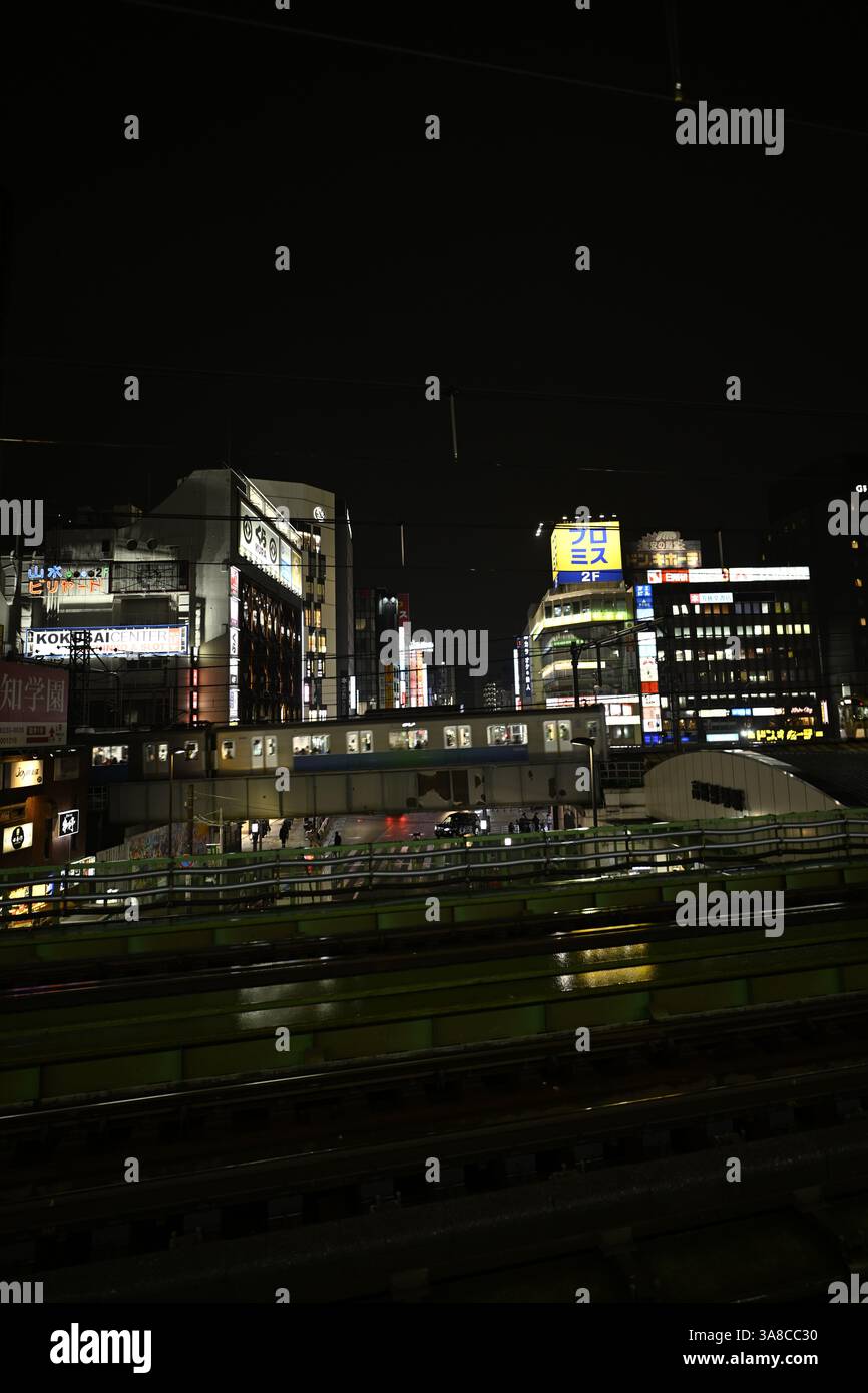 Night scenes in Kabukicho, Shinjuku, Tokyo, Japan – neon lights ...