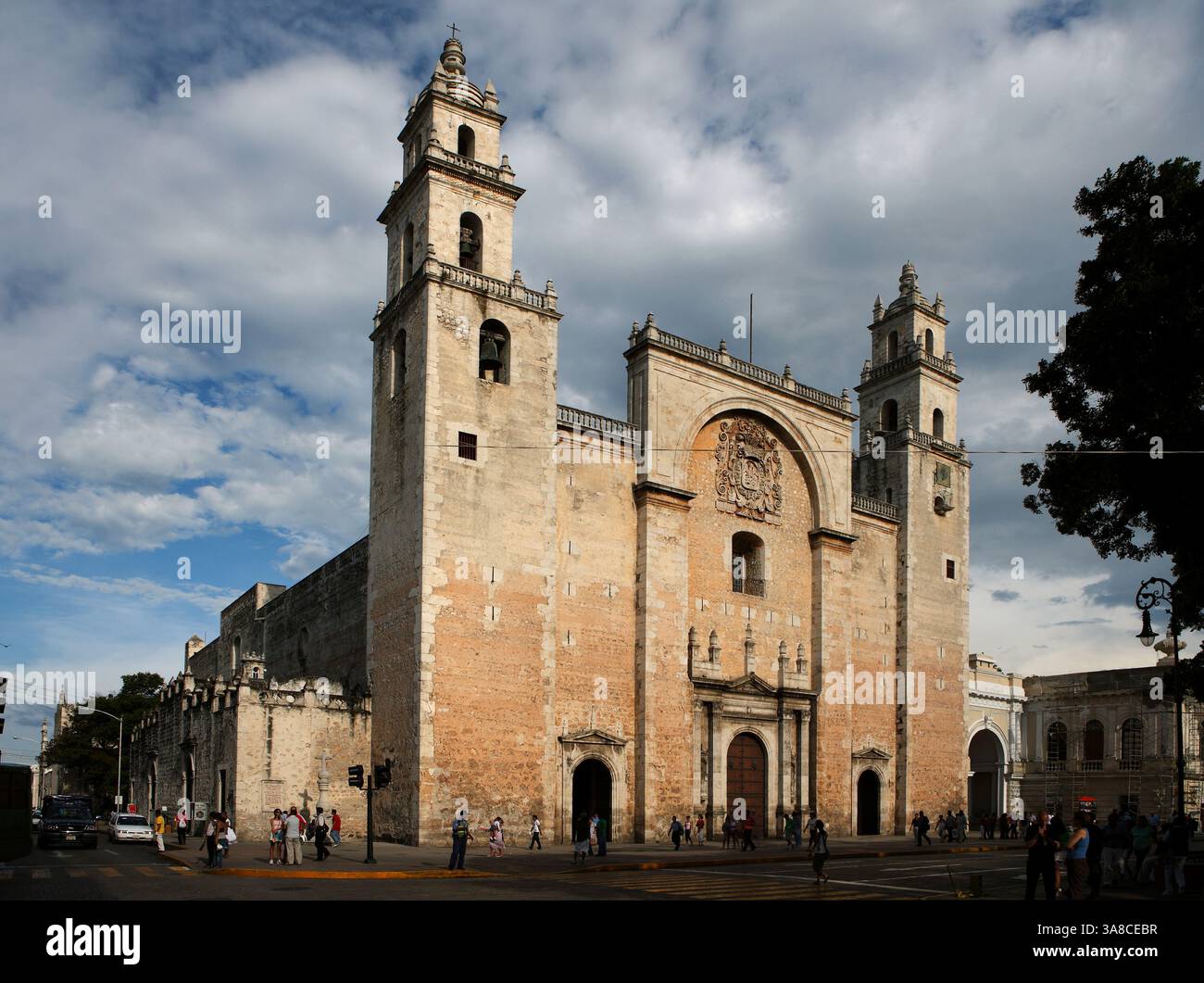 July 15, 2006 - Merida, Mexico - Low angle view of the Catedral de San ...