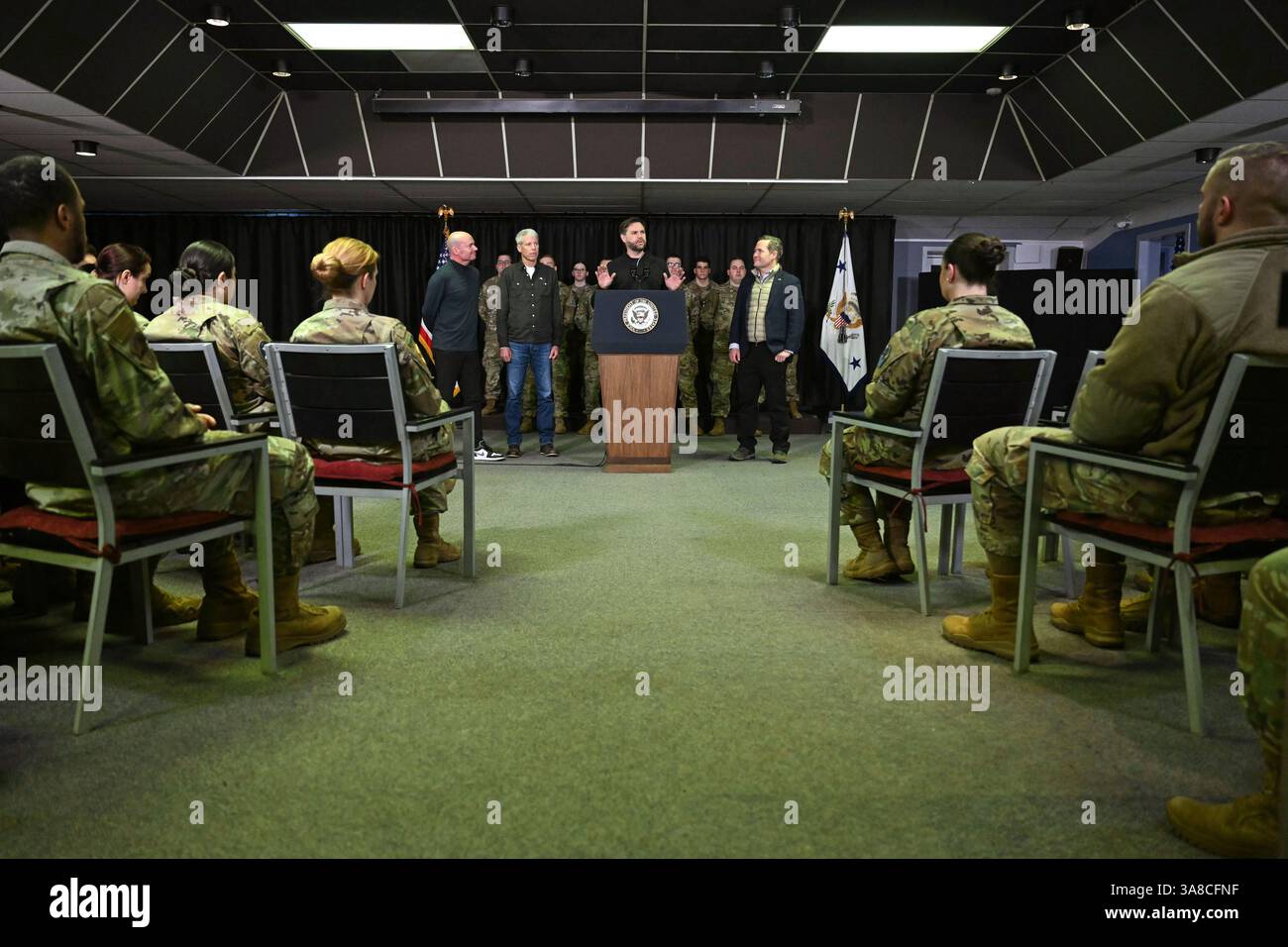 Vice President JD Vance speaks at the U.S. military's Pituffik Space ...