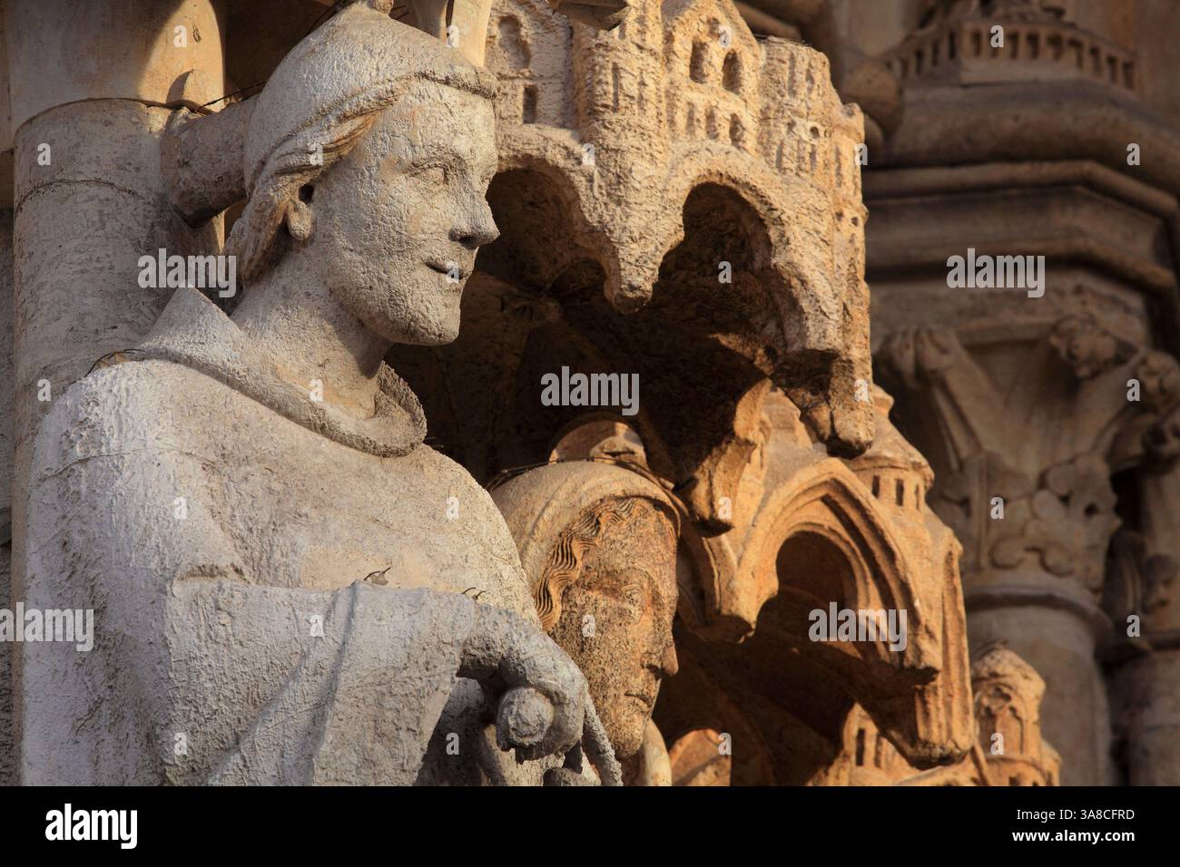 November 8, 2014 - Amiens, France - Statue of an apostle, restored 1821 ...