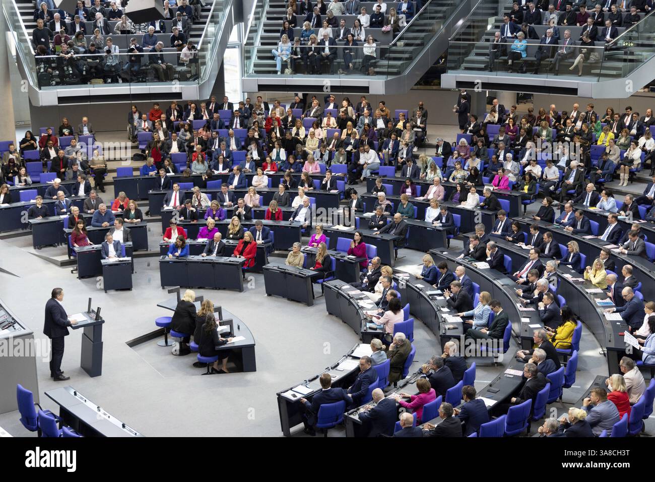 Berlin, Germany - 25 March 2025: The parliamentary groups of the ...