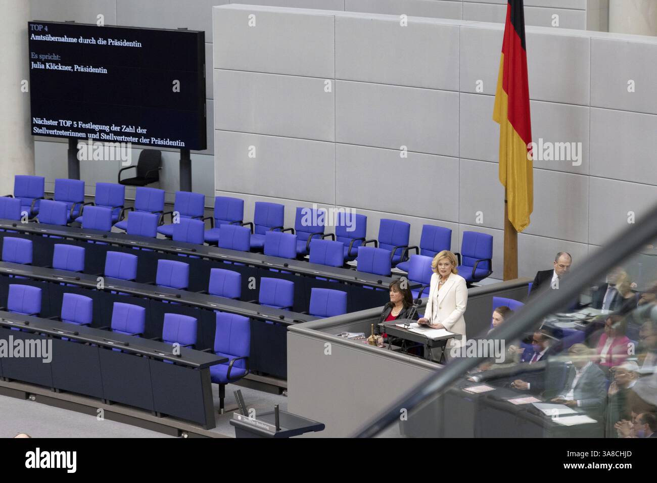 Berlin, Germany - 25 March 2025: Julia Kloeckner, CDU, speaks after her ...