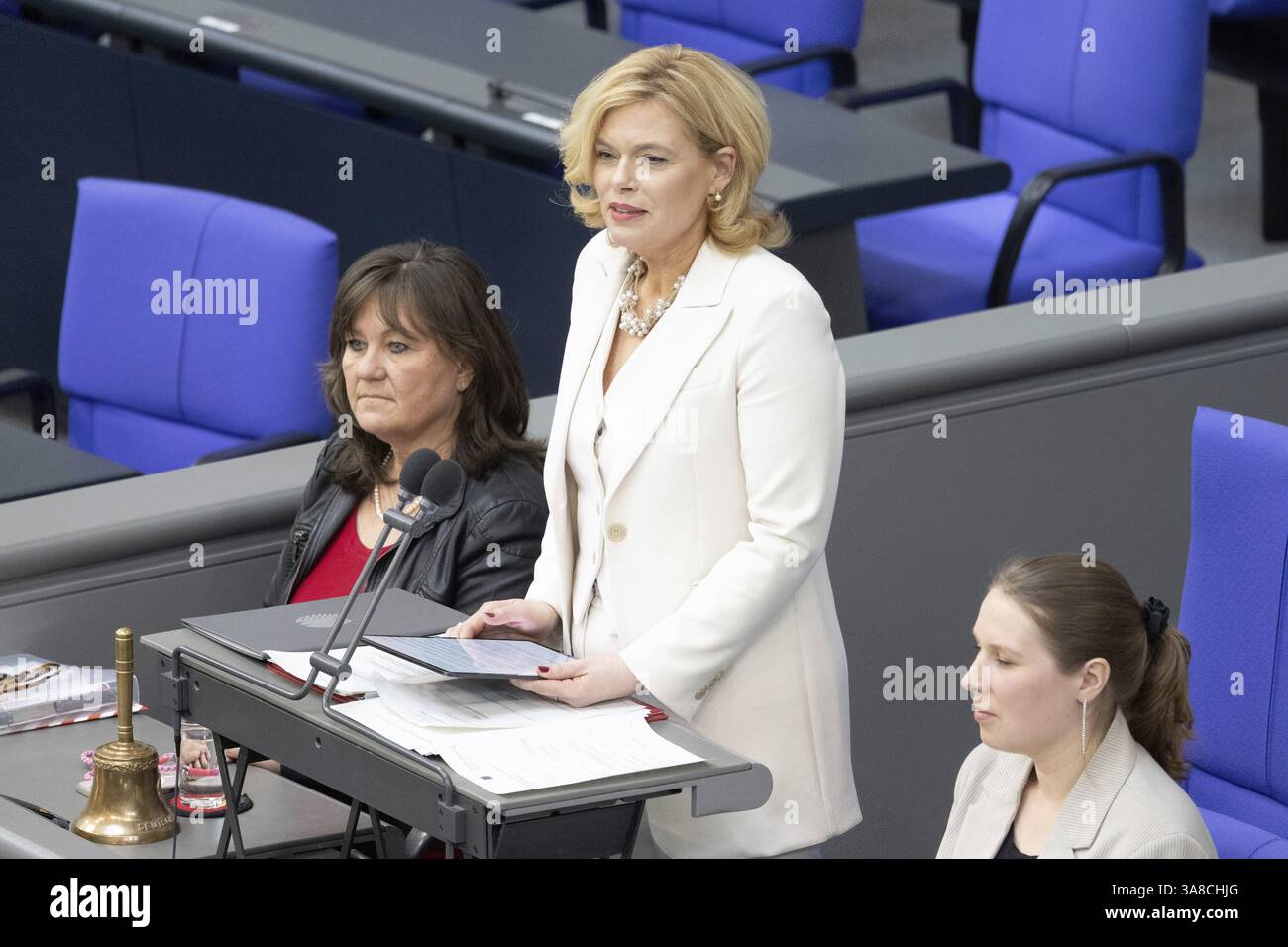 Berlin, Germany - 25 March 2025: Julia Kloeckner, CDU, speaks after her ...