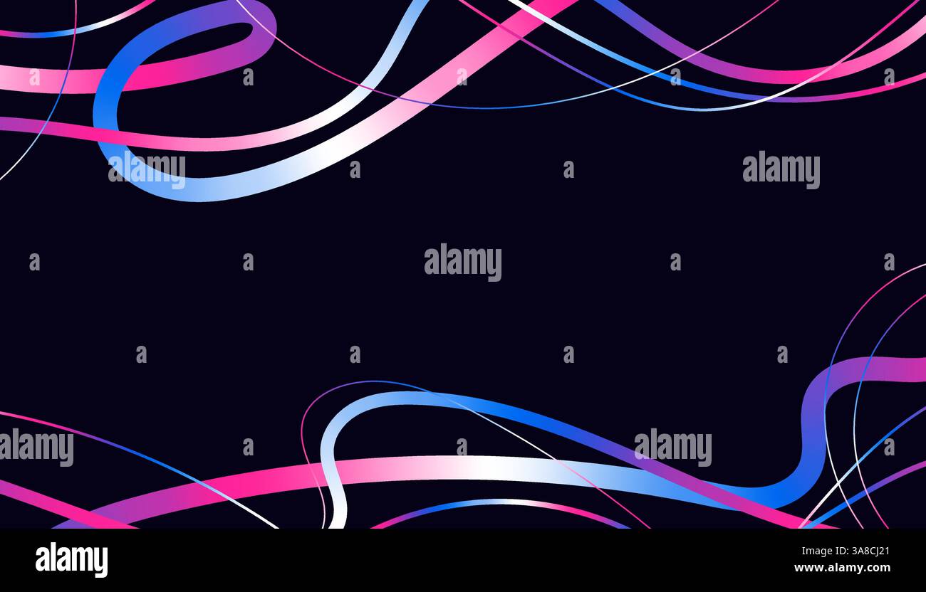 Hand Drawn Abstract Wavy Lines and Scribble Sketches with Vibrant ...