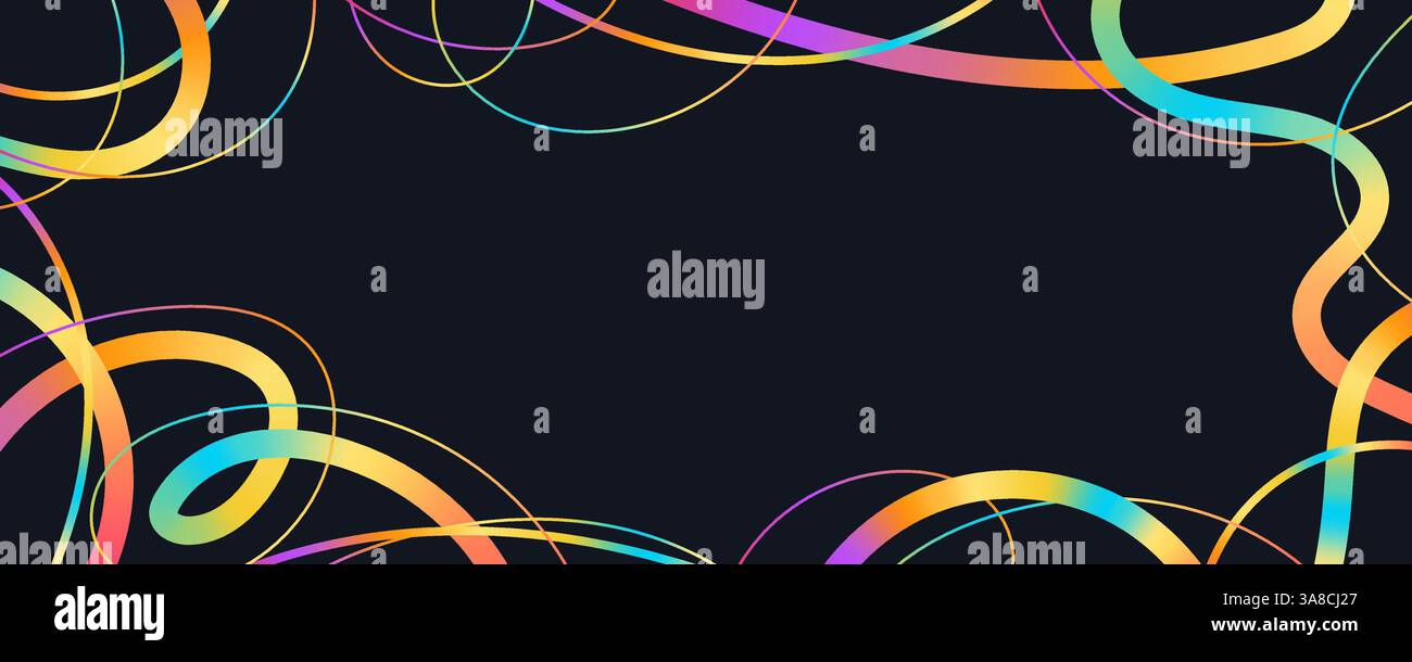 Modern Hand Drawn Abstract Wavy Lines and Scribble Sketches with ...