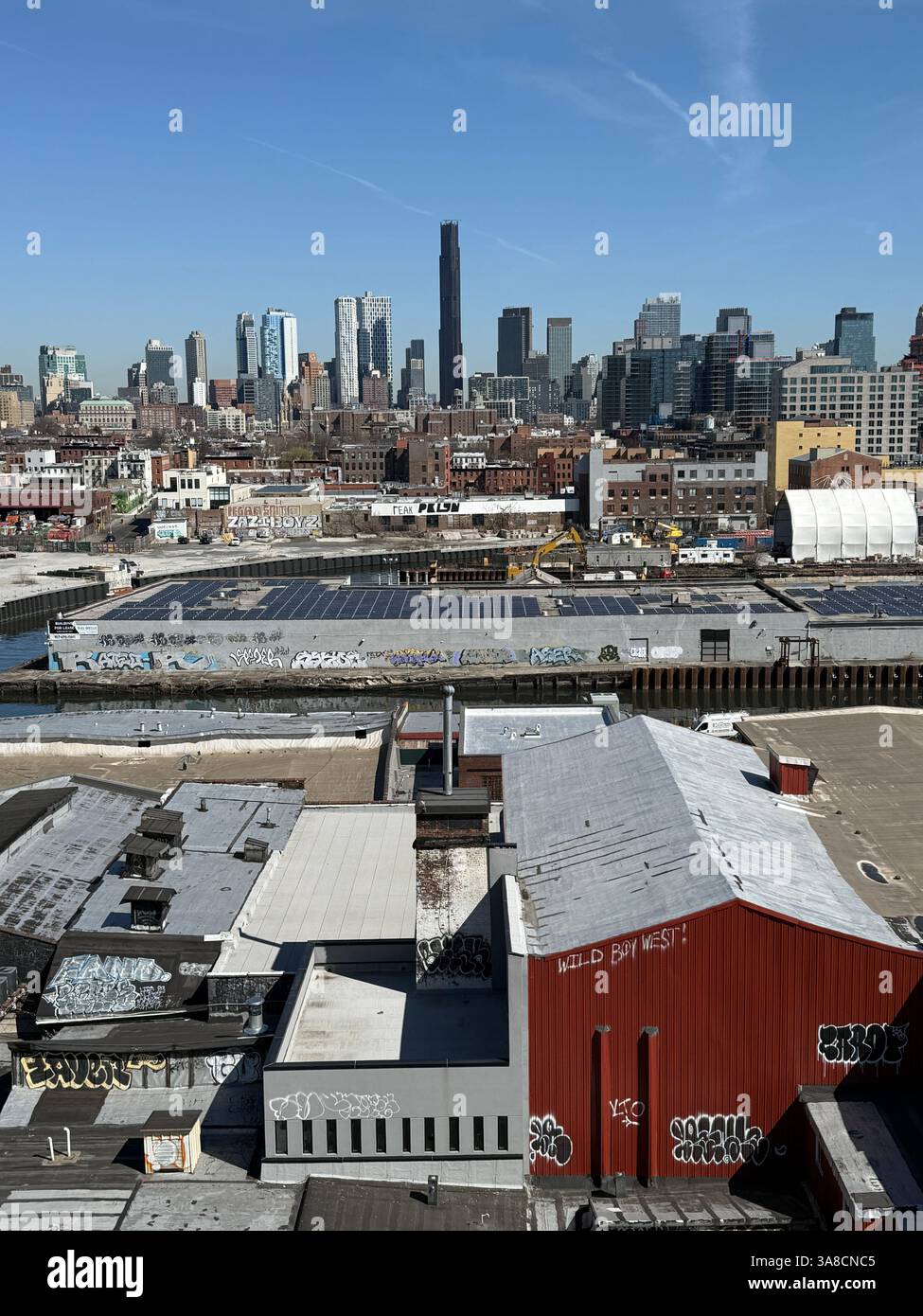 Looking across the Gowanus Canal at some of the newer tall buildings of ...