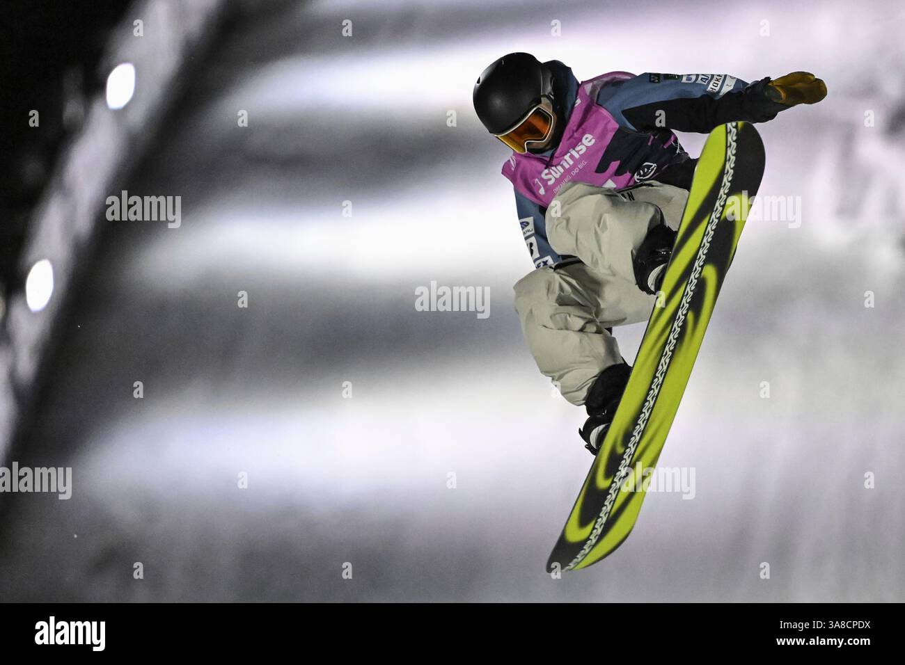 Ryoma Kimata of Japan, in action during the snowboard big air ...