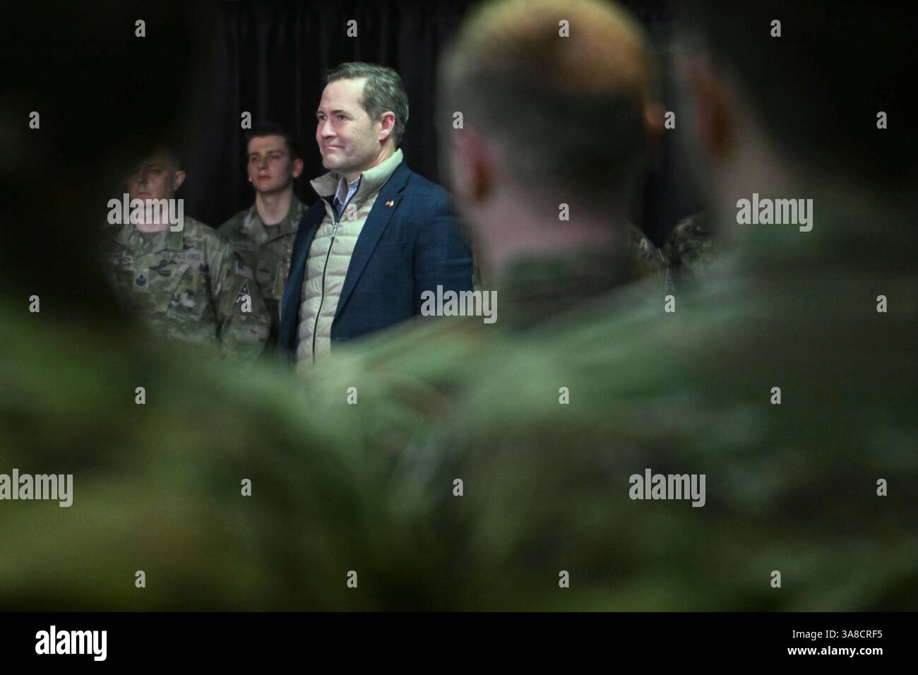 White House national security adviser Mike Waltz listens as Vice ...