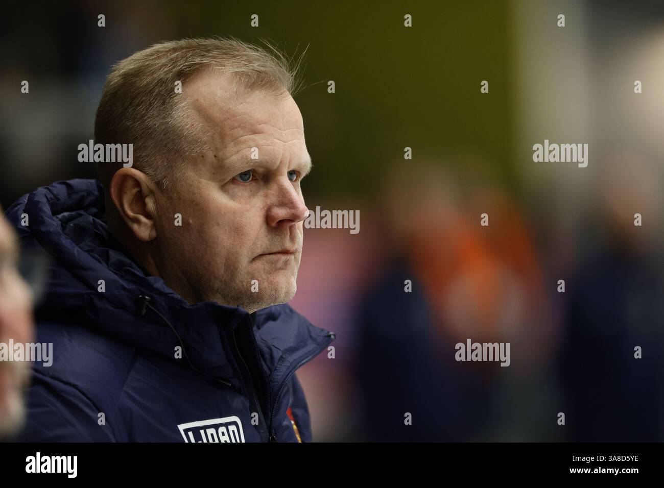 Finland's head coach Ari Holopainen during the Men's Bandy World ...